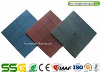 China Recycled Rubber Playground Mats 50x50x2cm Sport Court Flooring EN1177 for sale