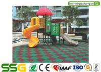 China Recycled Rubber Playground Mats 50x50x2cm Sport Court Flooring EN1177 for sale
