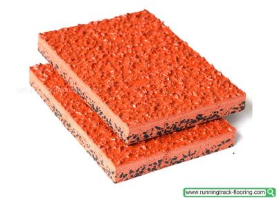 China Red Elastic Anti - Slip Rubber Athletic Track / Rubber Running Track Material for sale