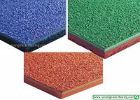 China Red Elastic Anti - Slip Rubber Athletic Track / Rubber Running Track Material for sale