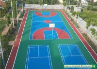 China 4mm Silicon PU Outdoor Basketball Court Floor Mat Seamless Weather Resistant for sale