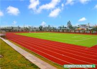 China Full PU Mixed Recycled Rubber Running Track Flooring 13mm Thickness IAAF Certified for sale