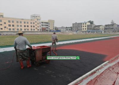 China 13mm Breathable EPDM SBR Rubber Running Track Flooring On-Site Construction Service for sale