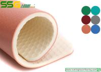 China PVC Vinyl Floor Covering for Badminton Court 1.2mm Wear Layer 4.5mm Thickness for sale