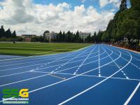 China 400m Self Knot Full PU Running Track Recycled Rubber Flooring for University for sale