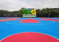 China Silicon PU Sports Court Construction Project Case for Guangzhou University 13mm for sale