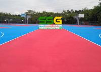 China Silicon PU Sports Court Construction Project Case for Guangzhou University 13mm for sale