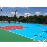 China 8mm Silicon PU Basketball Court Covering Indoor Outdoor Volleyball Court Flooring Custom Colors for sale