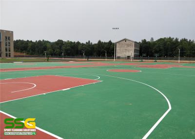 China Silicon PU Floor for Outdoor Basketball Court Surfaces Badminton Court 6mm Thickness for sale