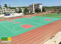 China Multifunctional Silicon PU Sport Court Flooring 1.2-1.5 kg per sqm per mm Green Polyurethane Paint for sale