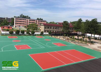 China Polyurethane Rubberized Flooring Synthetic Sports Surface for Tennis Court 13mm for sale
