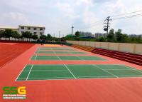 China Seamless 3mm Silicone PU Outdoor Sport Court Flooring Durable Anti Slip ITF Certified for sale