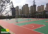 China Seamless Blue Silicon Polyurethane Sports Court Surface Sandwich System 8mm for sale