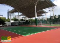 China 4mm Waterproof Silicon PU Sport Court Surface for Indoor Badminton Outdoor Play for sale