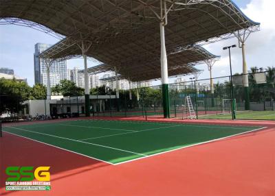 China 4mm Waterproof Silicon PU Sport Court Surface for Indoor Badminton Outdoor Play for sale