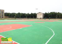 China Silicone PU Sports Flooring 4-6mm for Basketball Court Surface Durable Green for sale