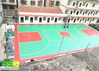 China All Weather PU Sports Flooring Anti Slip Floor Paint 3-8mm Thickness for Basketball Court for sale