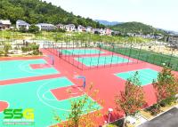 China Recycled PU Sports Court Surface Coating 8mm 10mm for Basketball Tennis Badminton Floor for sale