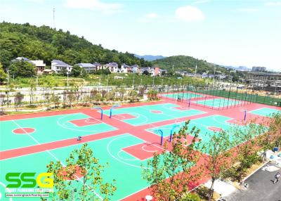 China Recycled PU Sports Court Surface Coating 8mm 10mm for Basketball Tennis Badminton Floor for sale