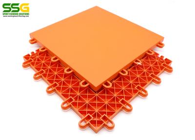 China Indoor PP Interlocking Futsal Floor Tile 25cm x 25cm x 1.27cm Portable Court Surface for sale