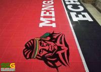 China PP Interlocking Rubber Floor Tiles for Basketball Court 8-10 Year UV Protection for sale