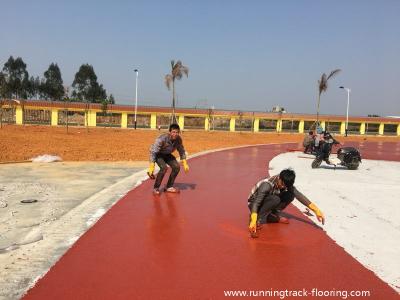 China 13mm Safety High School Running Track Flooring PU Material Wear Resistance EPDM for sale