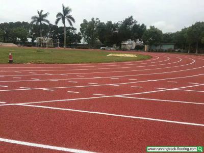 China Prefabricated Silicon PU Running Track Flooring 13mm for Gym Playground for sale