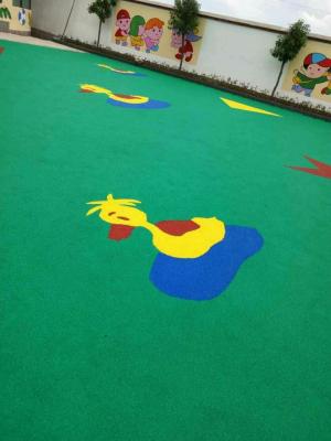China Outdoor EPDM Rubber Granules 1-3mm Heavy Duty Playground Matting 8-15mm Thickness for sale