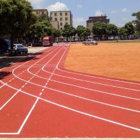 China EPDM Granule Jogging Track Material With PU Spraying Coating 13mm Thickness for sale