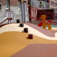China Bright Color EPDM Granules Rubber Playground Mats 1-4mm Customizable for sale
