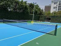 China ITF Silicon PU Sports Flooring for Basketball Tennis Courts UV Resistant 13mm for sale