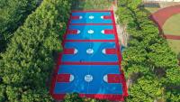 China UV Resistant PU Sports Flooring 8mm for Indoor Outdoor Multifunctional Basketball Badminton Tennis Courts for sale