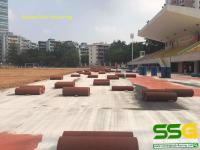 China School Construction Project Case  Prefabricated Roll Running Track for Standard 400m Site for sale
