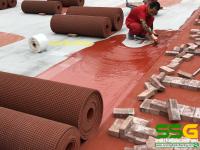 China School Construction Project Case  Prefabricated Roll Running Track for Standard 400m Site for sale