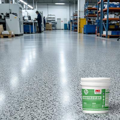 China Factory Pre-Mixed Epoxy Color Sand Floor Paint 86 MPa Compressive Strength Industrial Epoxy Coating for sale