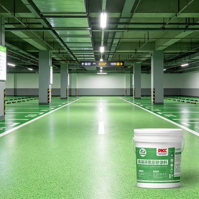 China Oil-Tolerant Industrial Epoxy Colored Sand Floor Coating for sale