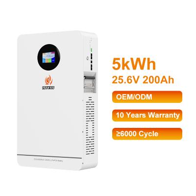 China Wall Mounted 5kwh Home Home Energy Storage Battery Pack All in One 51.2V 100Ah 5.12kWh for Home Backup Power Solutions for sale
