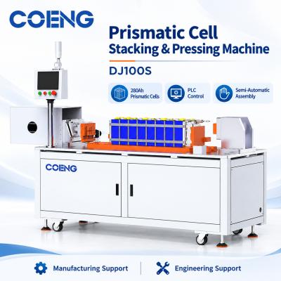 China COENG DJ100S Semi-Automatic Prismatic Battery Cell Stacking And Pressing Machine for sale