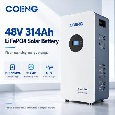 China 48V 314Ah 15.072kWh Floor-Standing LiFePO4 Battery for sale