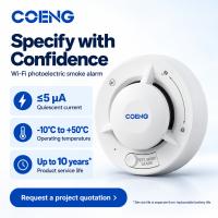 China COENG Wi-Fi Photoelectric Smoke Alarm with AA Battery Power for sale
