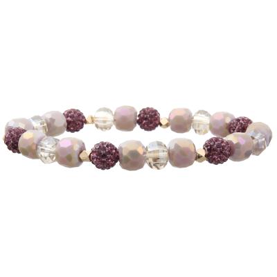 China Light Luxury Full Diamond Shamballa Versatile Crystal Ball Bracelet Wholesale Simple and Popular DIY Fashion Jewelry for sale