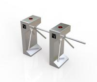 China AC 110V Flap Barrier Turnstile Double Direction Tripod Semi Automatic Barrier Gate for sale