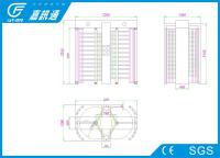 China Full Height Turnstile Gate 304 Stainless Steel 2300mm Height Access Control for sale