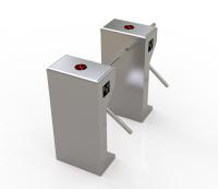 China Brushed Access Control Turnstile 550mm Width Card Swipe People Vertical Tripod Turnstile for sale