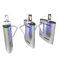 China Infrared Sensor Automatic Flap Barrier RS485 Double Machine Core Entrance for sale
