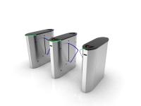 China Bi-Directional Flap Barrier Turnstile RFID Gate Entry Systems CE Certificate for sale
