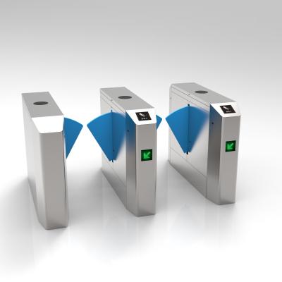 China SS304 Flap Barrier Gate Turnstile 1200mm Biometric Access Control Security Turnstile for sale