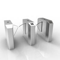 China Two Direction Waist High Turnstile Flap Barrier , 24VDC Security Entrance Systems for sale