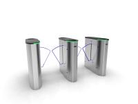 China Two Direction Waist High Turnstile Flap Barrier , 24VDC Security Entrance Systems for sale