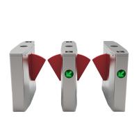 China RFID 304 Stainless Steel Flap Barrier Turnstile 1380x320x980mm 220V Access Control Gate for sale